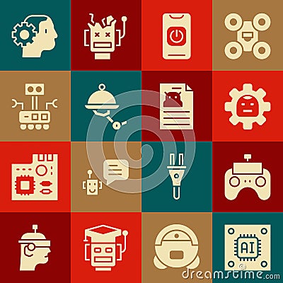 Set Processor With Microcircuits CPU, Remote Control, Robot, Turn Off ...