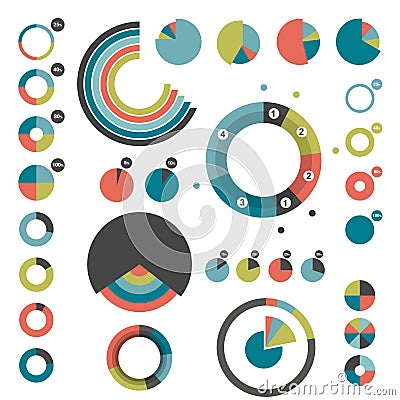 Set Of Round Charts. Vector Illustration | CartoonDealer.com #45202882