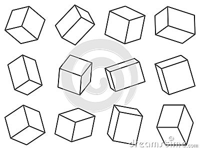 Set Of Spatial Boxes. Cartoon Vector | CartoonDealer.com #61062869