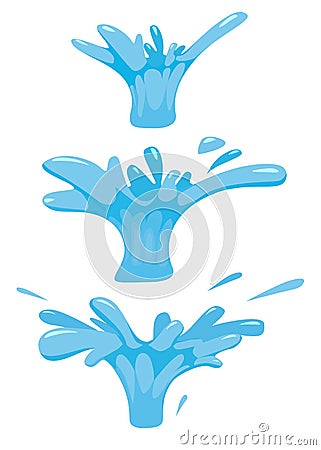 Set Splash Of Liquid, Water, Splutter. For Illustrations, Animation ...