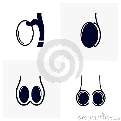 Set Of Testicles Logo Design Vector Template Organs Logo Design Concept ...