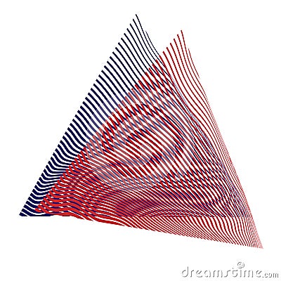 Set Of Two Triangular Forms With Moire Effect Isolated On White. Vector ...