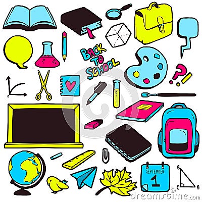 School Objects Illustration Stock Vector - Illustration of education ...