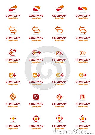 Set Of Vector Corporate Arrow Logo Symbols | CartoonDealer.com #10292423