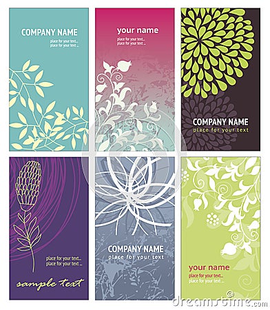 Set Of Vertical Business Cards Stock Image - Image: 15437981