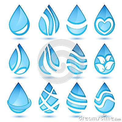 Set Of Water Symbols Stock Images - Image: 30354374