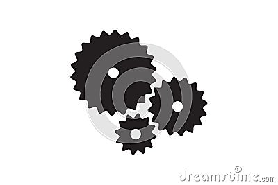 Setting Icon Vector With Work Cog Gear Element. Cogweel Mechanism ...