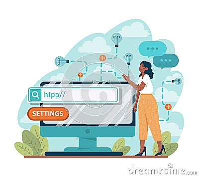 Setting And Optimization Concept. Idea Of Improvement And Customization ...