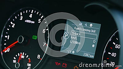 Setting Up the Car`s Functions Using the on-board Computer Screen Stock ...