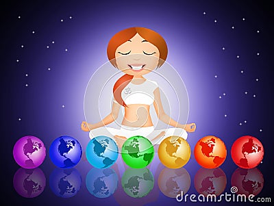 Seven Chakras Royalty-Free Illustration | CartoonDealer.com #52184997