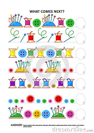 Sewing Themed Educational Logic Game - Sequential Pattern Recognition ...