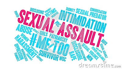 Sexual Assault Word Cloud stock video. Video of harassment - 121906663