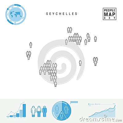 Seychelles People Icon Map. Stylized Vector Silhouette Of Seychelles ...