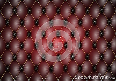 Dark Red Leather Capitone Background Texture. Red Glossy Upholstery ...