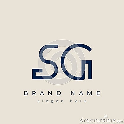 SG Alphabet Letter Icon Logo Vector Illustration | CartoonDealer.com ...
