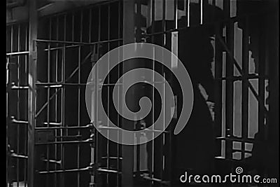 Shadow of Prisoner Shot in Cell during Prison Escape Stock Video ...