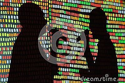 Shadow Singers stock image. Image of singers, yellow, shadow - 8357013