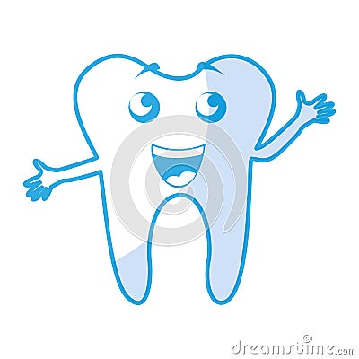 Shadow Tooth Cartoon Vector Illustration | CartoonDealer.com #94127928