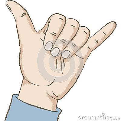 Shaka Hand Gesture Cartoon Vector | CartoonDealer.com #272172707