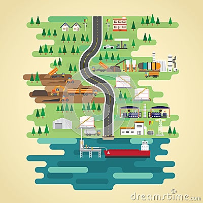 Shale Oil Energy Cartoon Vector | CartoonDealer.com #74222585