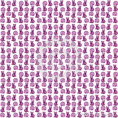 Shameless Pattern Watercolor Seals Cute Characters Stock Photography ...