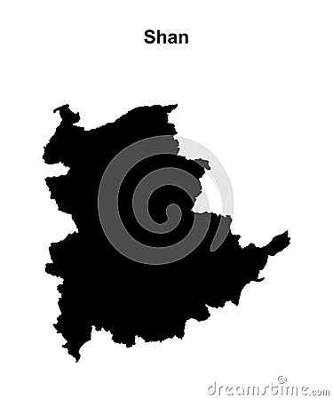 Shan Outline Map Cartoon Vector | CartoonDealer.com #360612601