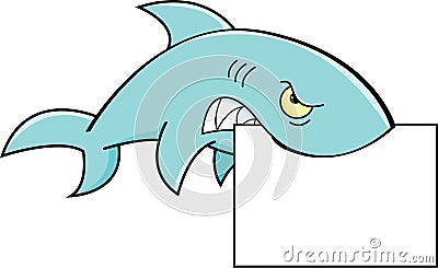 Shark Holding A Sign Royalty Free Stock Images - Image: 34021139