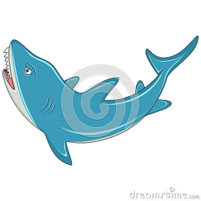 Shark With Sharp Teeth Cartoon | CartoonDealer.com #87714663