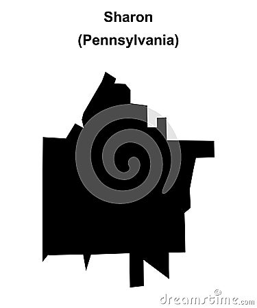 Sharon Outline Map Vector Illustration | CartoonDealer.com #357532958