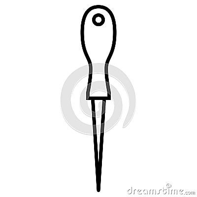 Sharp Awl Tool Vector Illustration | CartoonDealer.com #89314764
