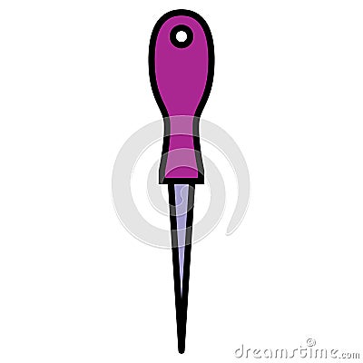 Sharp Awl Tool Vector Illustration | CartoonDealer.com #89314802