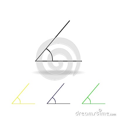 Sharp Corner Colored Icon. Can Be Used For Web, Logo, Mobile App, UI ...