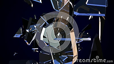 Shattered glass stock footage. Video of concepts, impact - 50039500