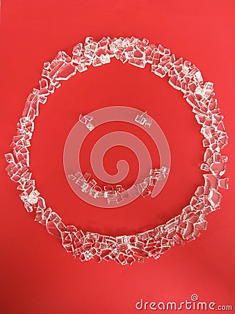 Shattered Glass Smiley Face On A Red Background Royalty-Free Stock ...