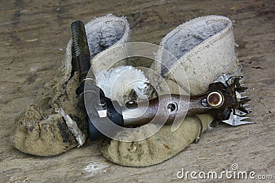 Shearing Handpiece, Moccasins And Wool. Royalty Free Stock Images ...