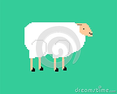 Sheep Pixel Art. Ewe 8 Bit. Pixelated Vector Illustration ...