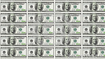 Sheet of 100 Dollar Bill. Looped. Stock Video - Video of greenback ...