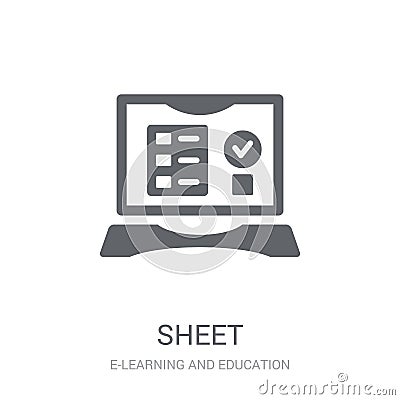 Sheet Icon. Trendy Sheet Logo Concept On White Background From E ...