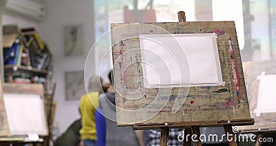 Sheet of Paper on Easel Students in Classroom Stock Video - Video of ...