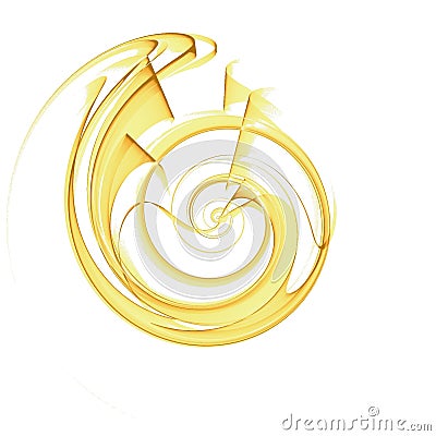 Shell Spiral Design In Yellow Royalty Free Stock Photo - Image: 2036745