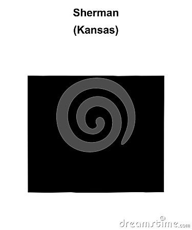 Sherman Outline Map Vector Illustration | CartoonDealer.com #361549516