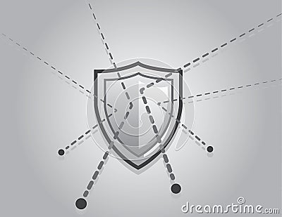 Shield Blocking Bullets Vector Illustration | CartoonDealer.com #29228860