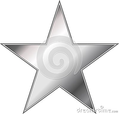 Shining Silver Star On A Transparent Background In Vector ...