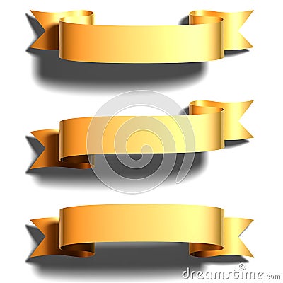 Shiny Gold Ribbon Royalty Free Stock Photos - Image: 16205178