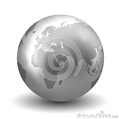Shiny Silver Earth Royalty Free Stock Image - Image: 11997286