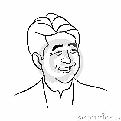 Shinzo Abe Smiling Drawing Vector Illustration | CartoonDealer.com ...