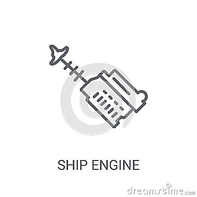 Ship Engine Icon. Trendy Ship Engine Logo Concept On White Backg Vector ...