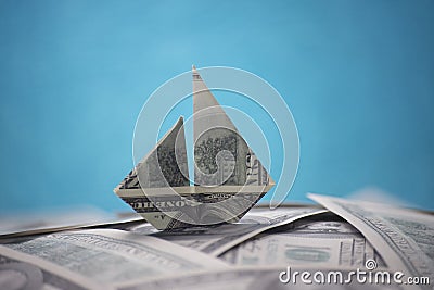 Ship Origami Banknotes Stock Image | CartoonDealer.com #89009653