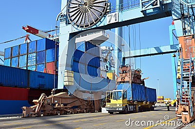 Shipping Cargo In Seaport Royalty Free Stock Images - Image: 24401549