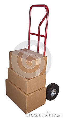 Shipping Delivery Dolly Ship Boxes Packages Moving Royalty Free Stock ...